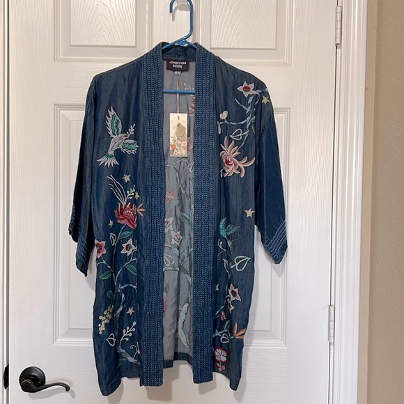 Johnny Was | Tops | Nwt Johnny Was Workshop Viola Embroidered Denim ...